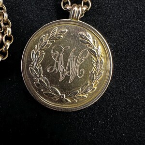 George VI Old 9K Rose Gold Monogram Medallion With Laurel Leaves ...