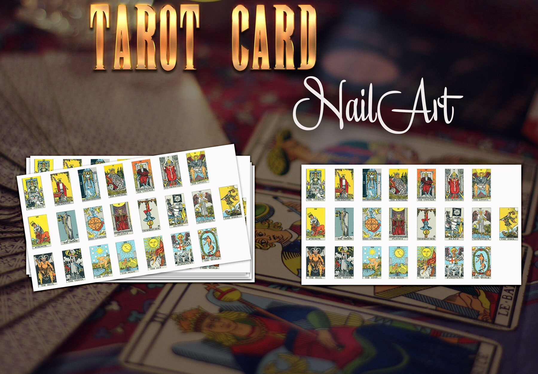 Tarot Nail Decal Nail Decal Art Waterslide Nail Decals - Etsy UK