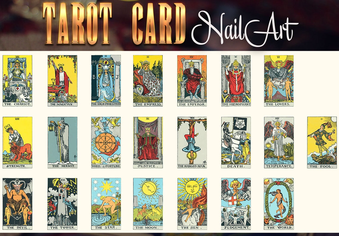 Tarot Nail Decal Nail Decal Art Waterslide Nail Decals | Etsy UK