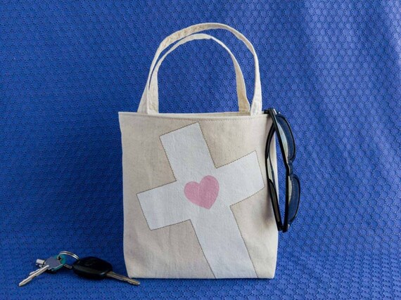 Faith Cross Tote Christian Project Bag Bible Study | Etsy