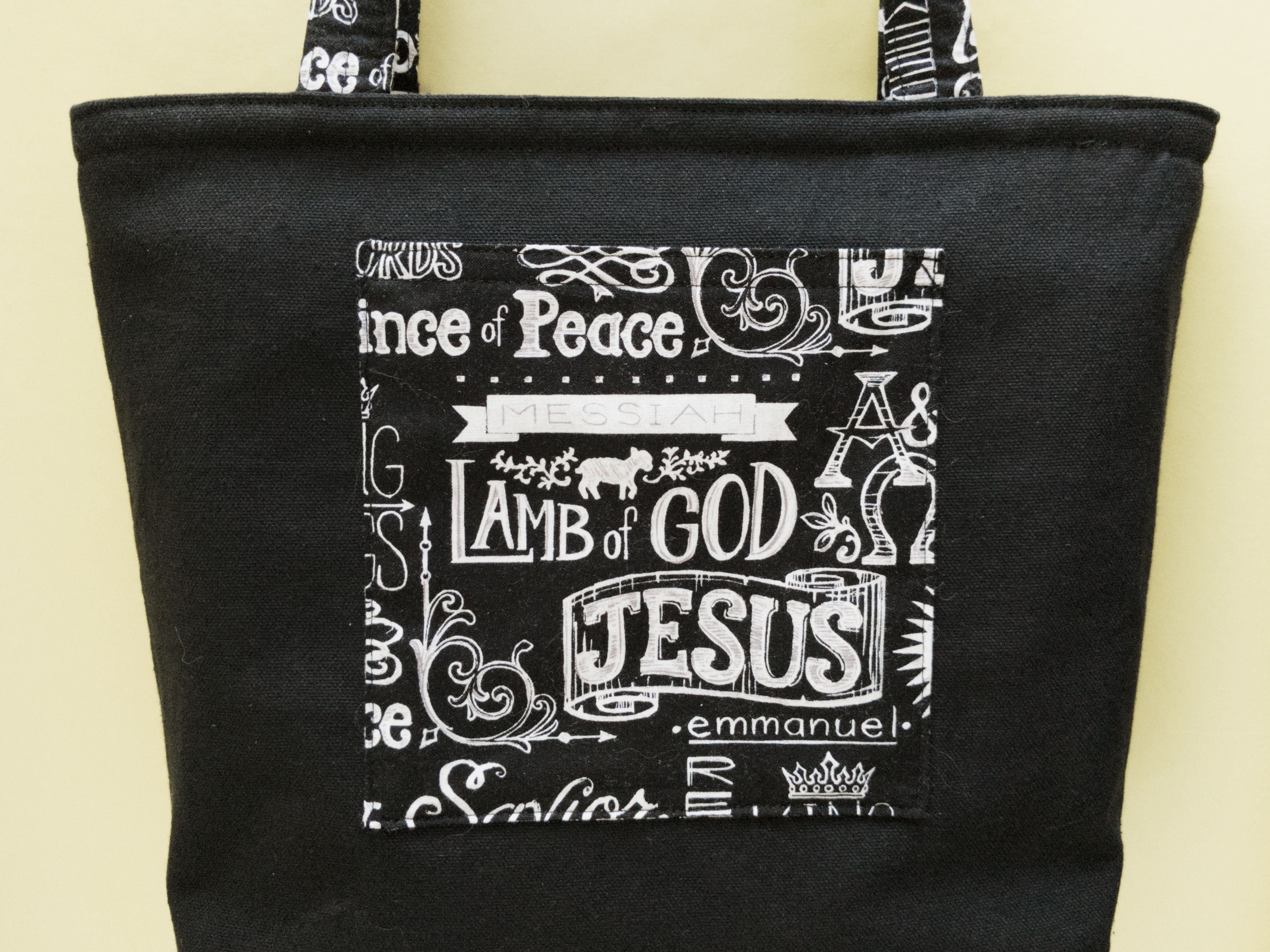 Christian Tote Bag for Woman Zipper Tote Bag for Bible Bag With Pockets ...
