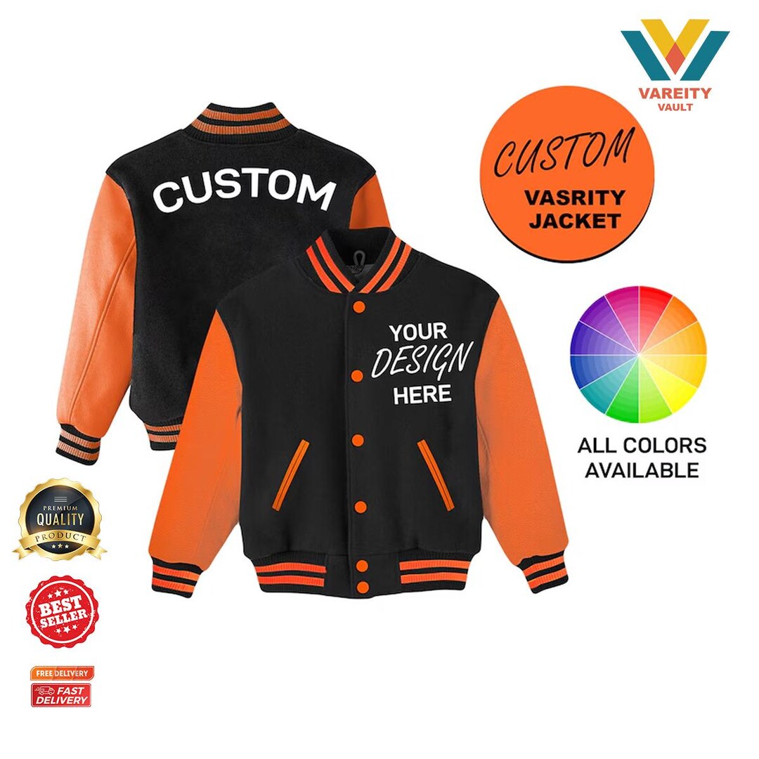 Custom Varsity Letterman Jacket – Personalized Name & Patches ...