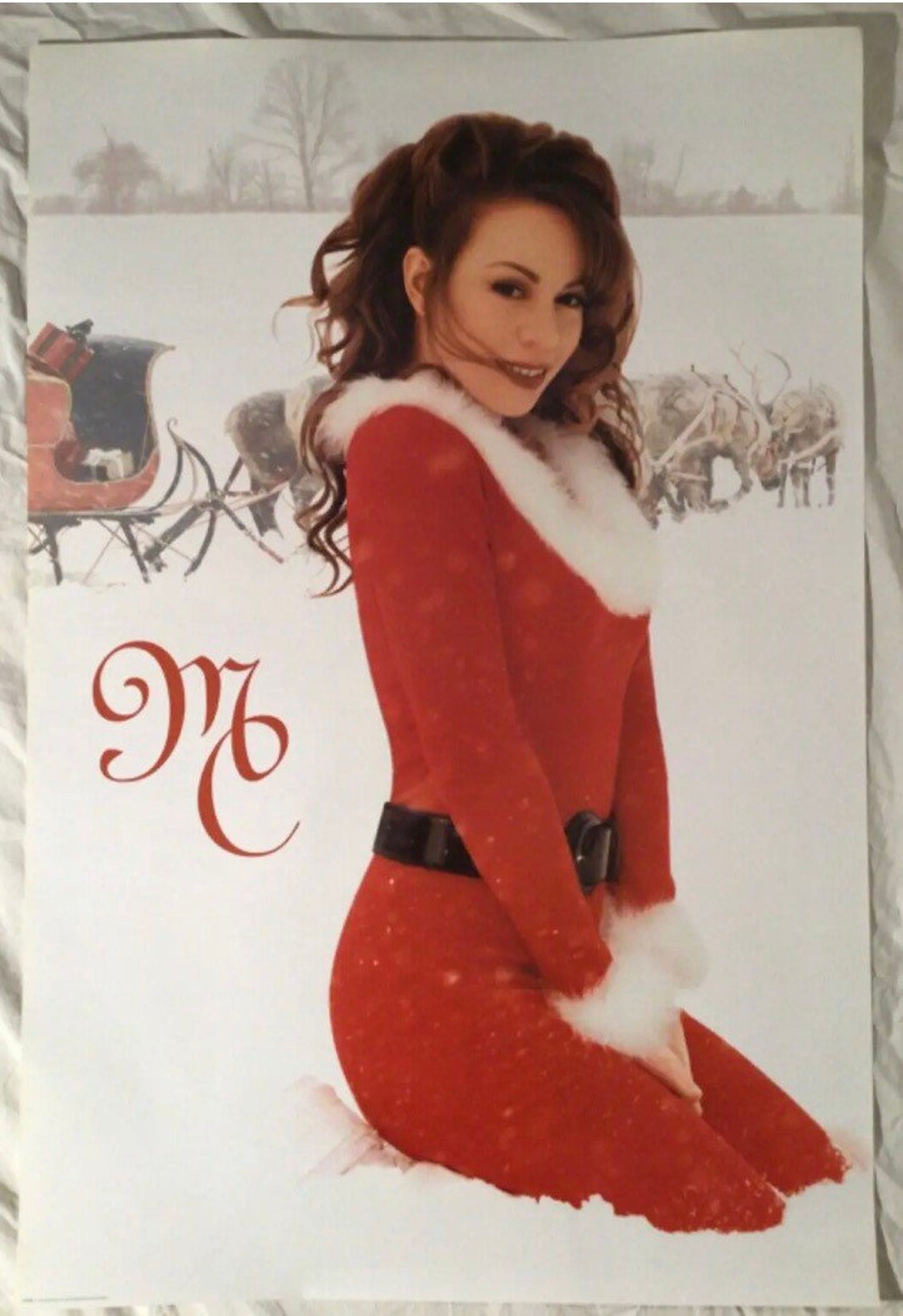 Mariah Carey 1994 Promo Poster Merry Christmas Album New Condition - Etsy