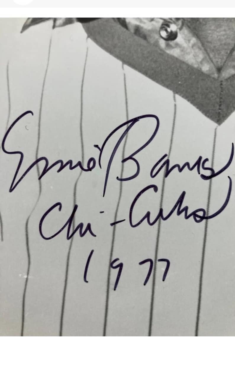 Ernie Banks Chicago Cubs 1977 Autographed Photo Major League Baseball ...