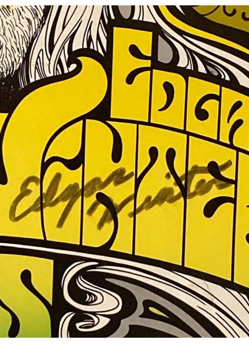 Leon Russell Edgar Winter 1989 Autographed Tour Poster State Theatre ...