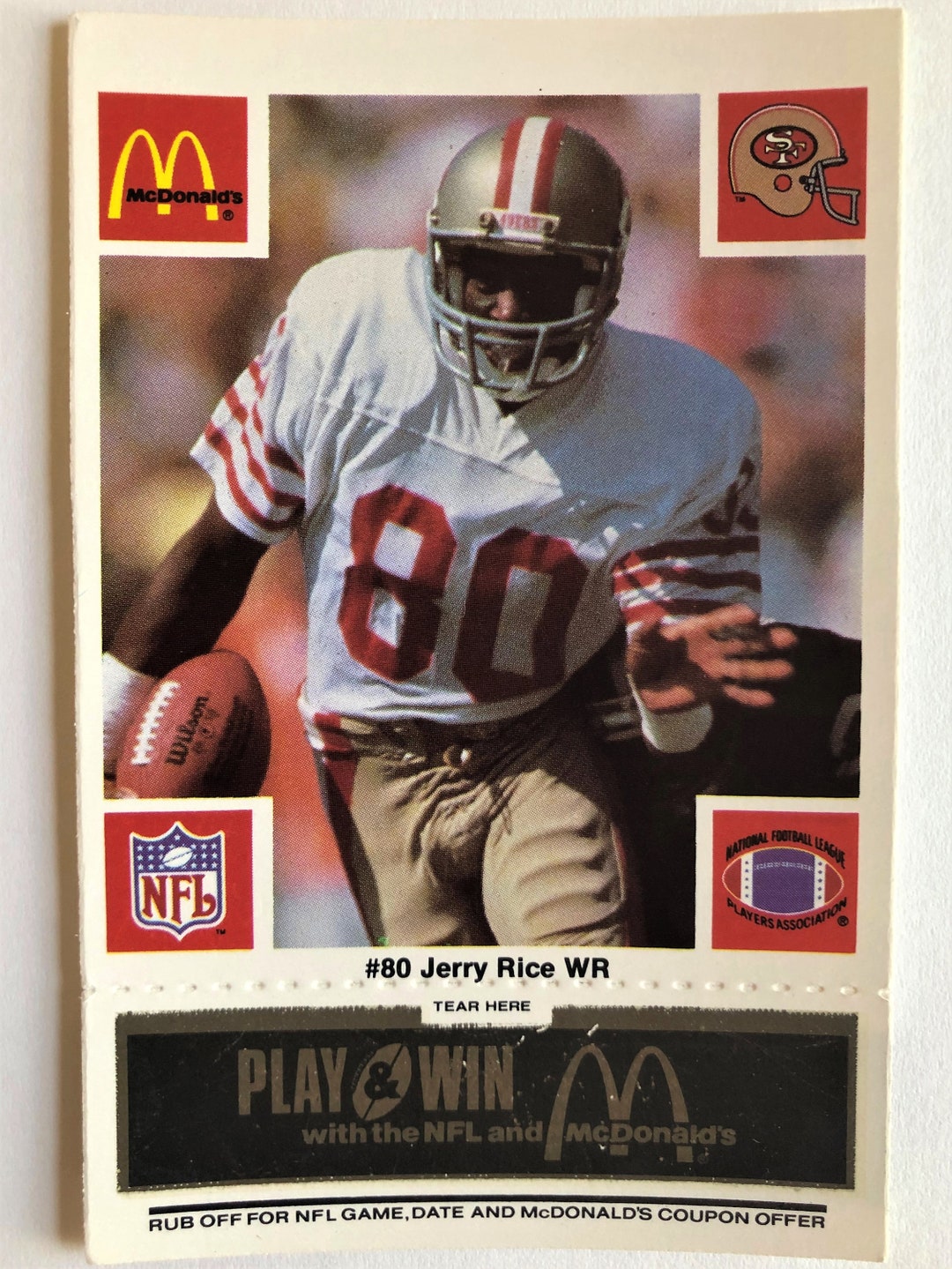 Rookie Jerry Rice 1986 Mcdonalds Rare Limited 24 Card 49er's Football ...