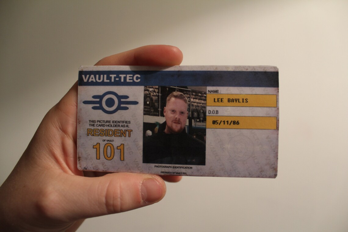 Vault-Tec ID card Personalised | Etsy