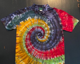 Tie Dye Polo Shirt - Etsy