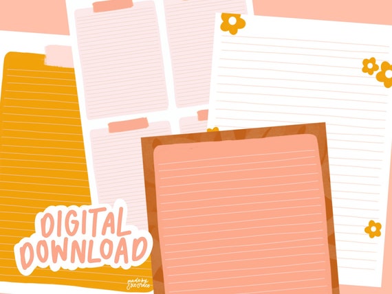 Digital Printable Decorative Letter Paper - Etsy