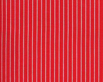 Wide Stripe Red Fabric - Etsy