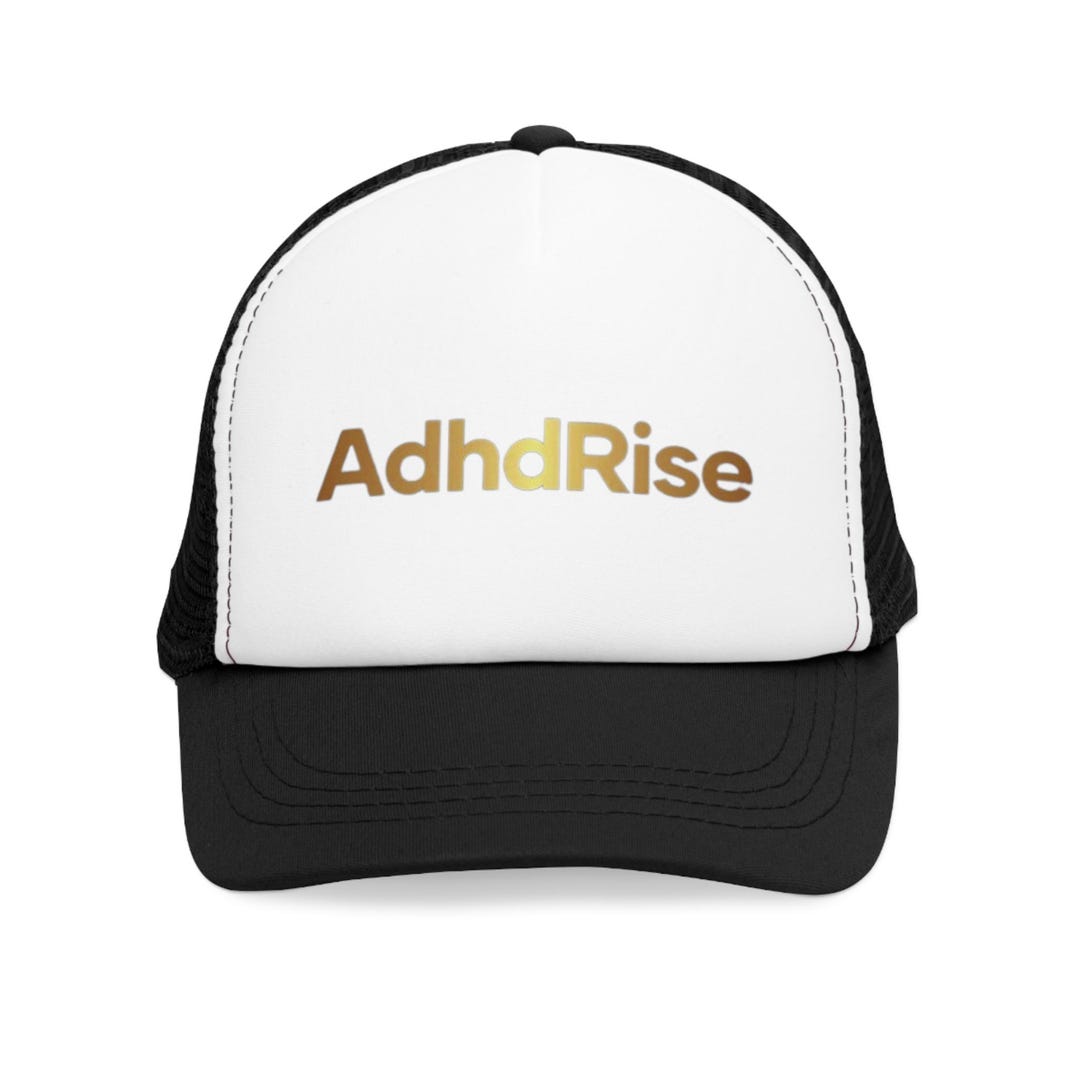 ADHD RISE Mesh Trucker Hat - ADHD Awareness Adjustable Baseball Cap ...