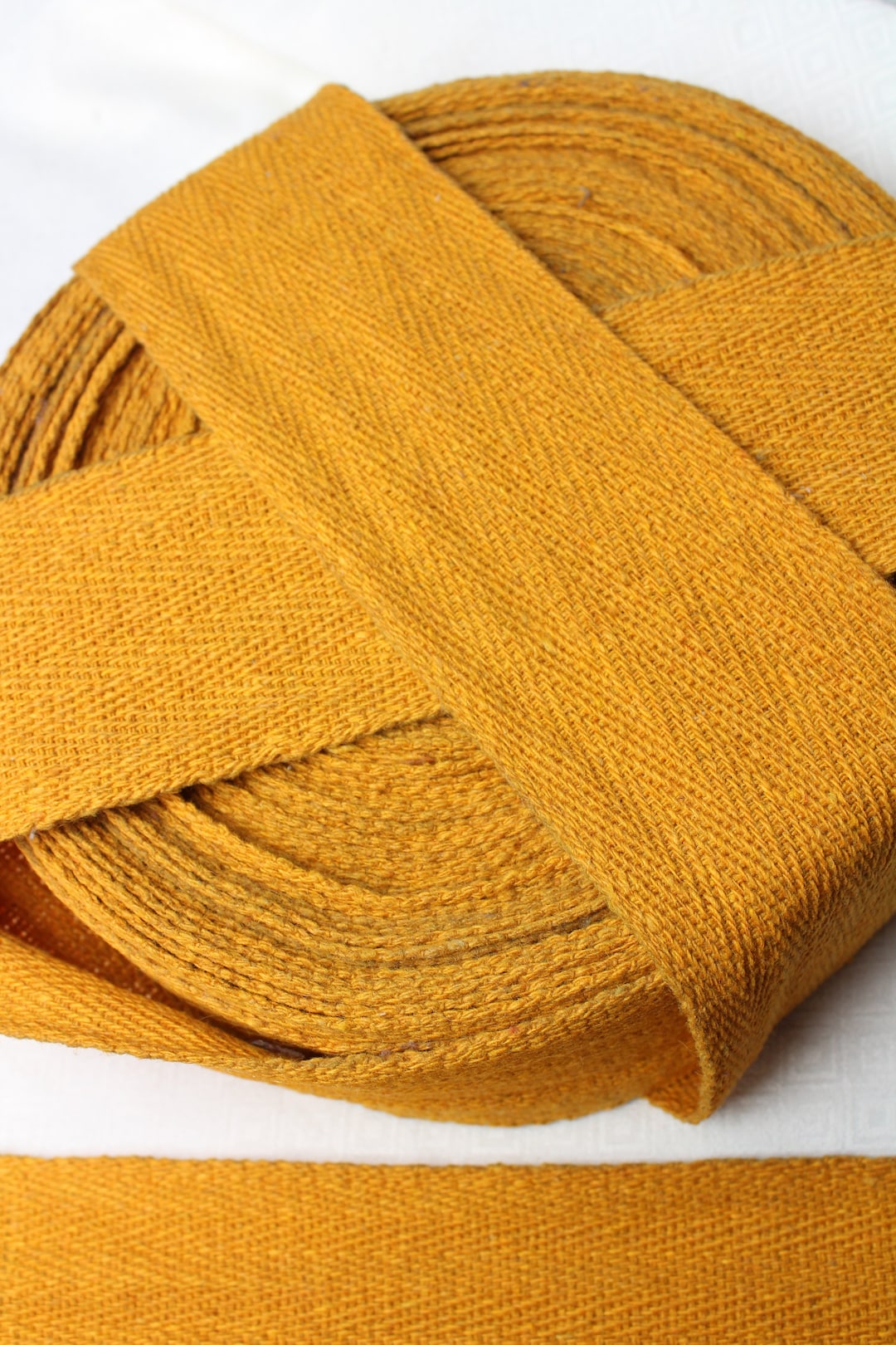 Hand-woven Band Leg Wraps Wrappers Width 8 Cm Herringbone Yellow Loom ...