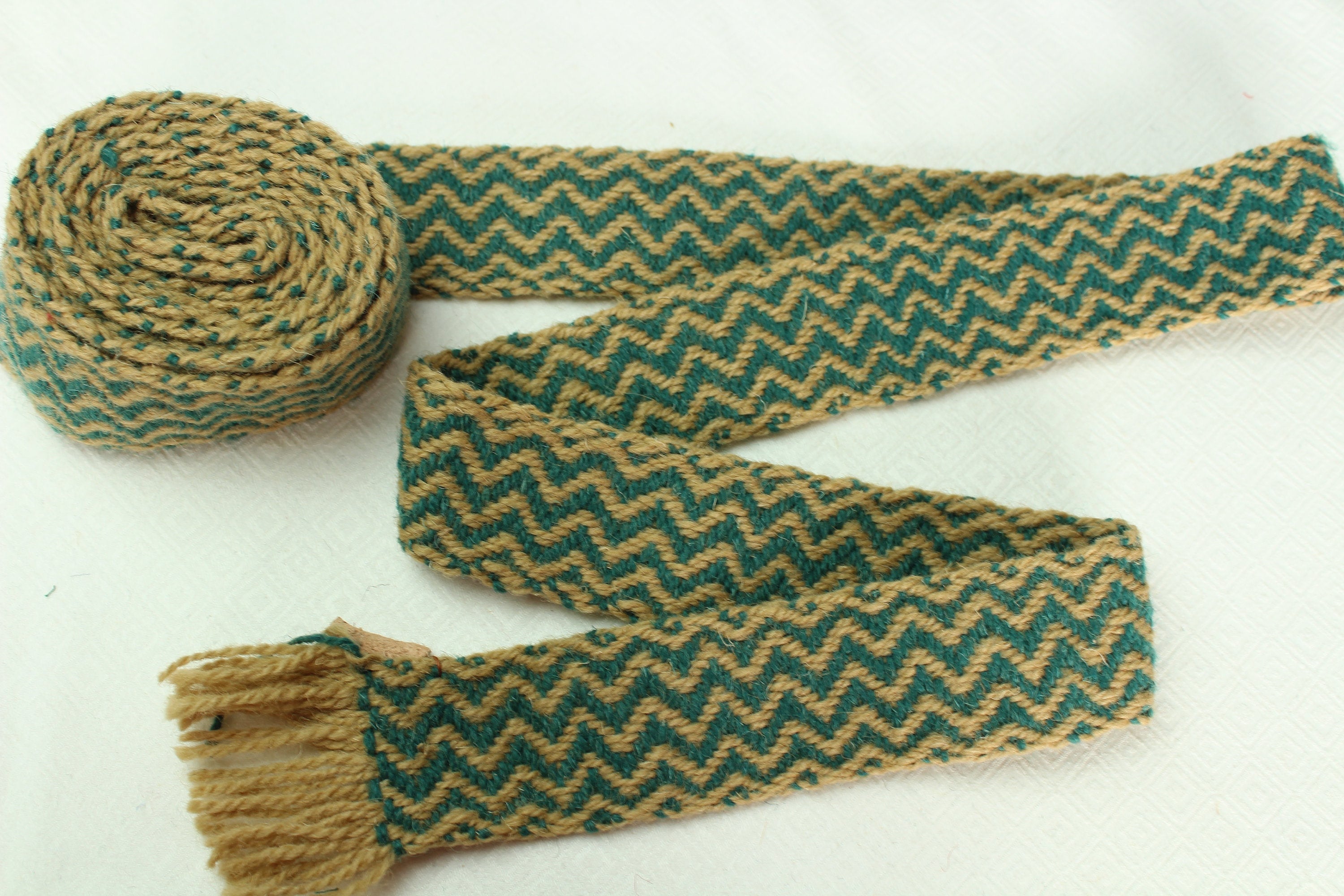 Hand-woven Band 2,8 Meters / Braid / Hand Made /4-shaft Loom Weaving ...