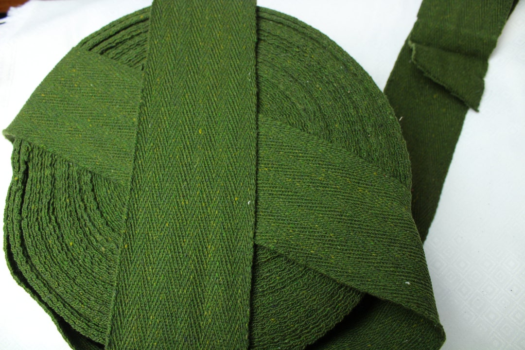 Hand-woven Band Leg Wraps Wrapper Width 8cm Herringbone Green Loom ...