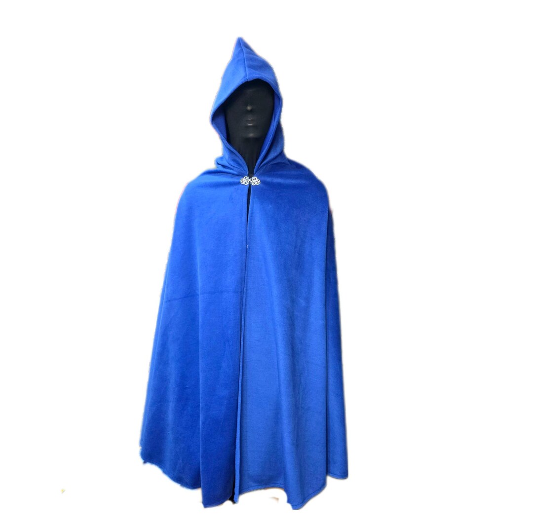 Long Thick and Heavy Cloak Cape With Hood and Metal Clasps, Overlay ...