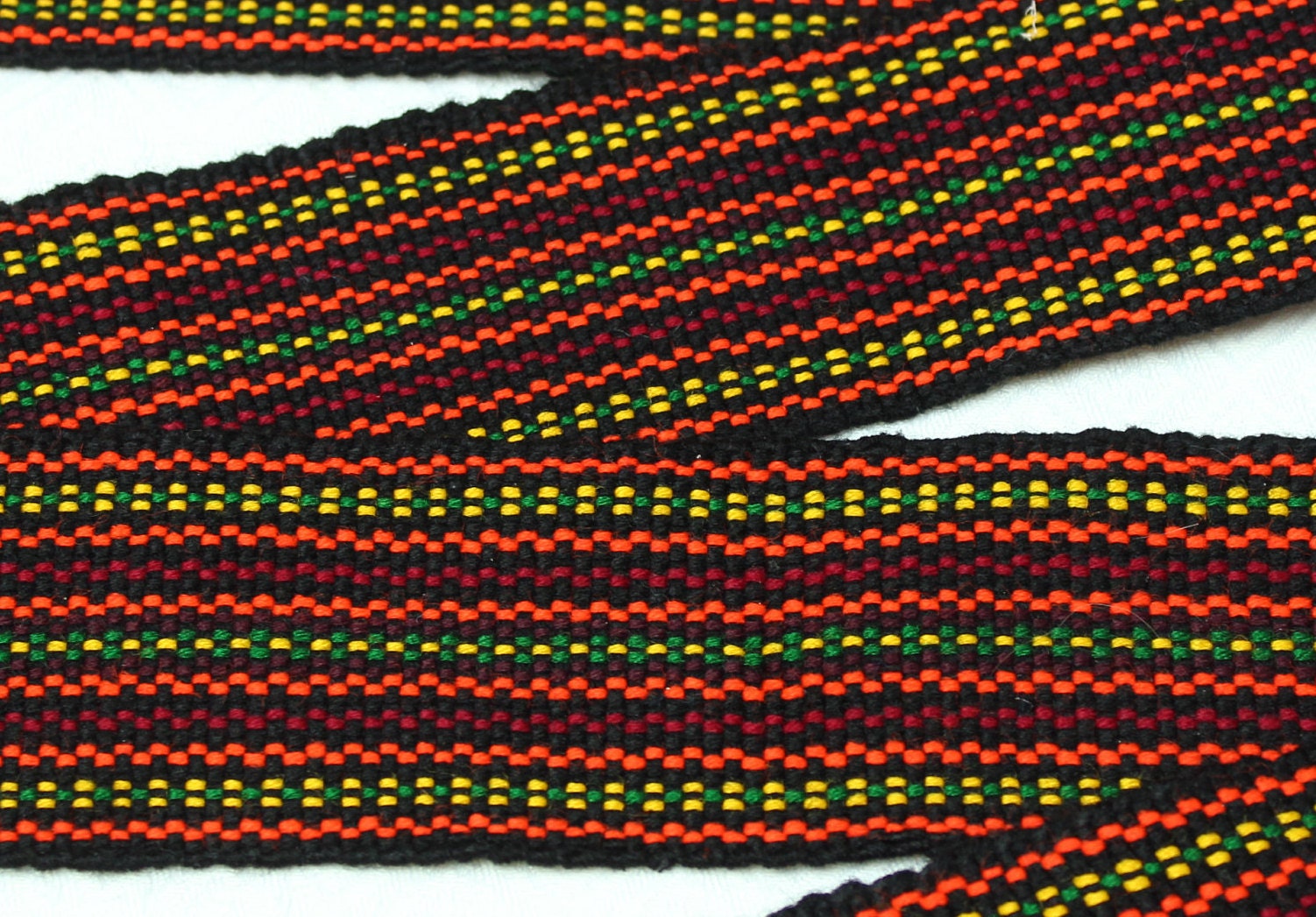 Hand-woven Band 1,25 Meters / Braid Trim / Hand Made /rigid Heddle Loom ...