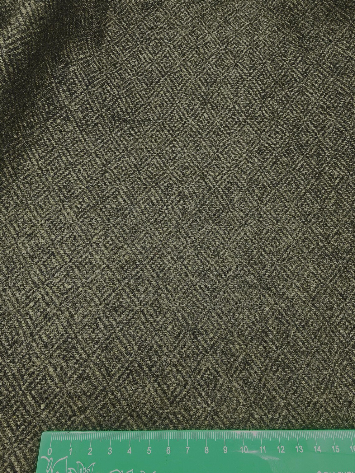 Hand-woven 2-tone / Colours Diamond Wool 100%, Textile, Fabric, Hand ...