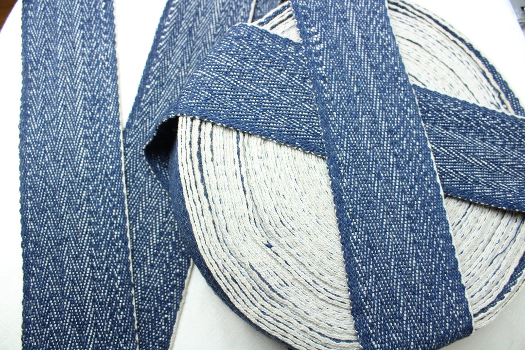 Hand-woven Band Leg Wraps Wrappers Herringbone Blue-white Loom Weaving ...