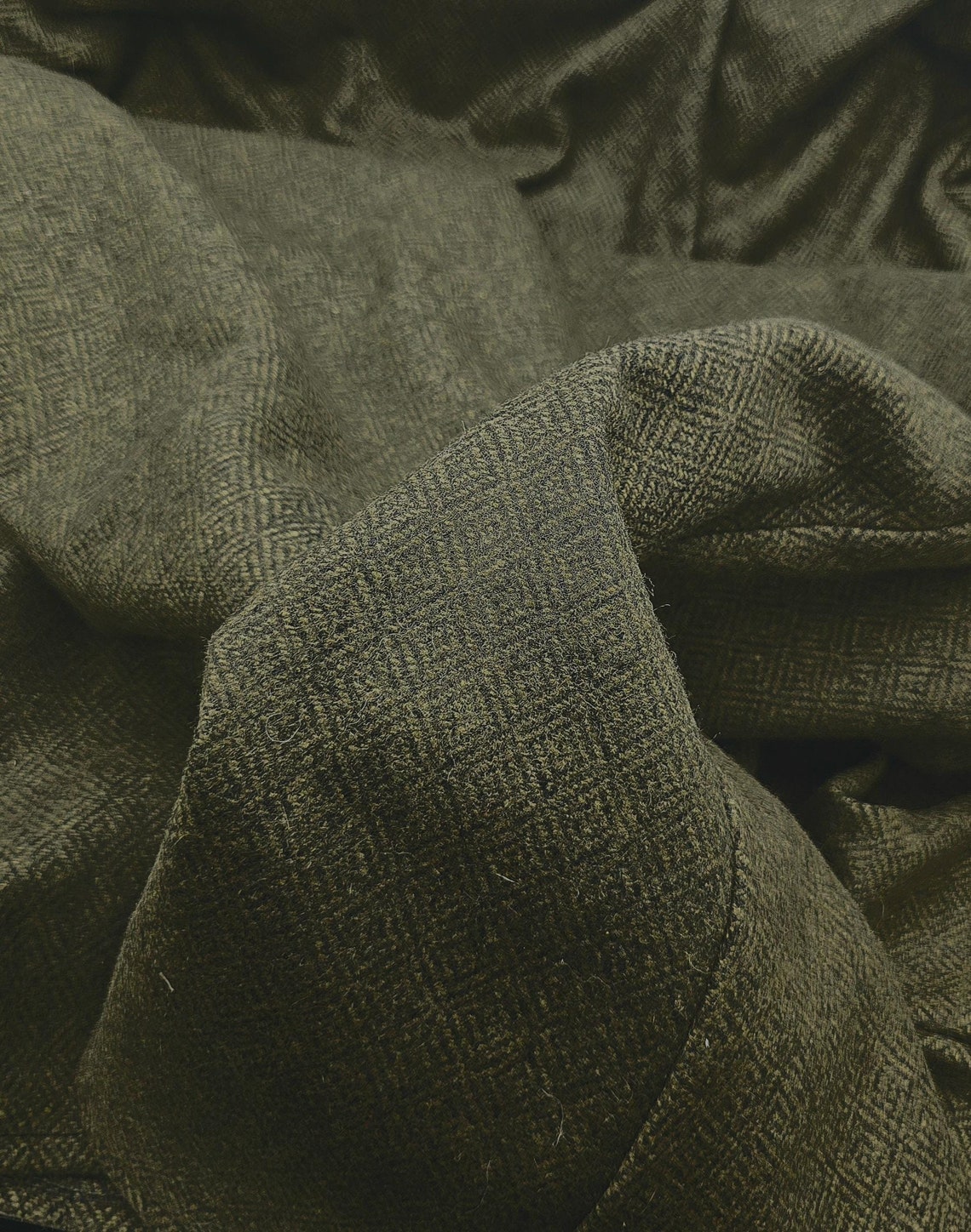 Hand-woven 2-tone / Colours Diamond Wool 100%, Textile, Fabric, Hand ...