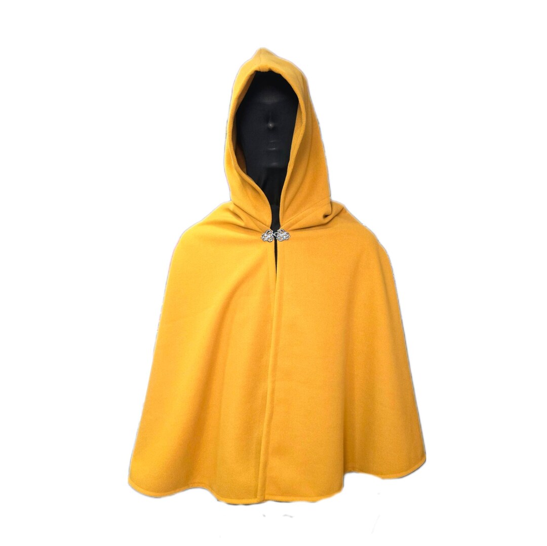 Thick and Heavy Cloak Cape With Hood and Metal Clasps, Overlay ...