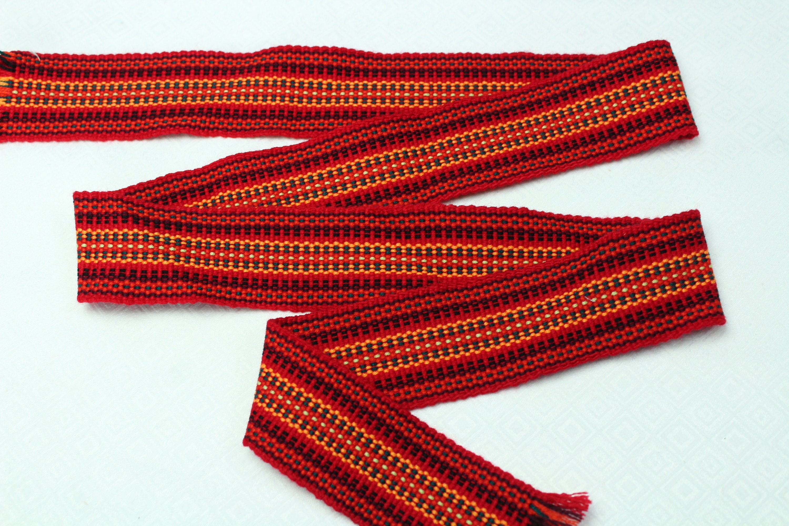 Hand-woven Band 1,25 Meters / Braid Trim / Hand Made /rigid Heddle Loom ...