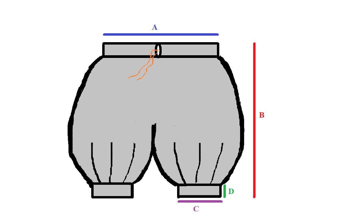 Woolen Baggy Trousers, Galligaskins, Shalwars, Viking, Slavic, Rus ...