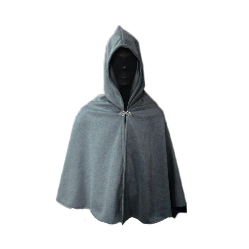 Thick and Heavy Cloak Cape With Hood and Metal Clasps, Overlay ...