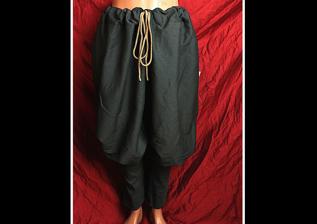 Viking Linen Long Baggy Trousers, Galligaskins, Shalwars, Viking ...
