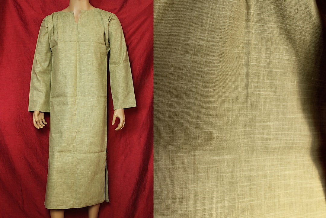 Viking Slavic Long Linen Shirt Tunic, Size Approx. L - XL, Viking ...