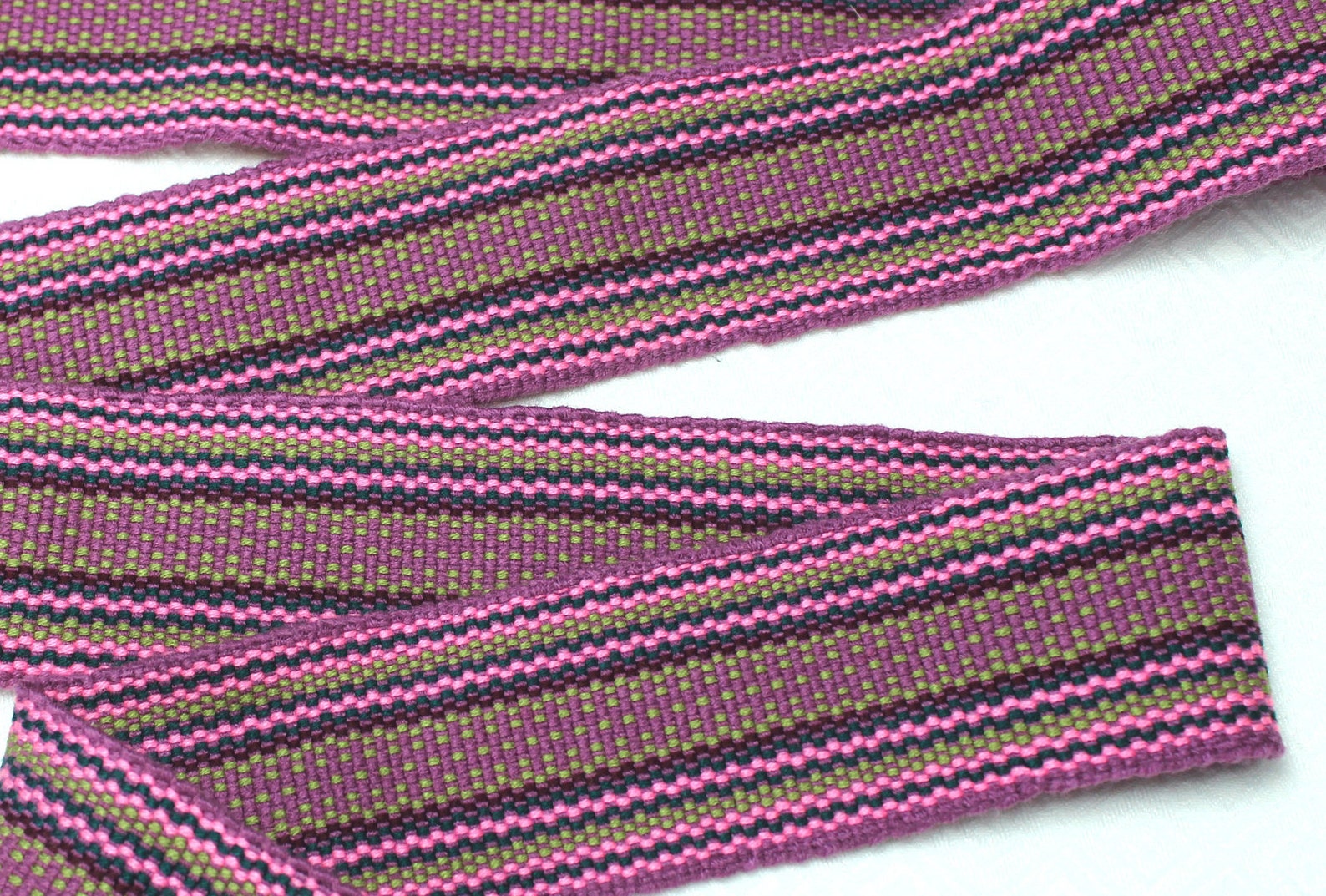 Hand-woven Band 1,25 Meters / Braid Trim / Hand Made /rigid Heddle Loom ...