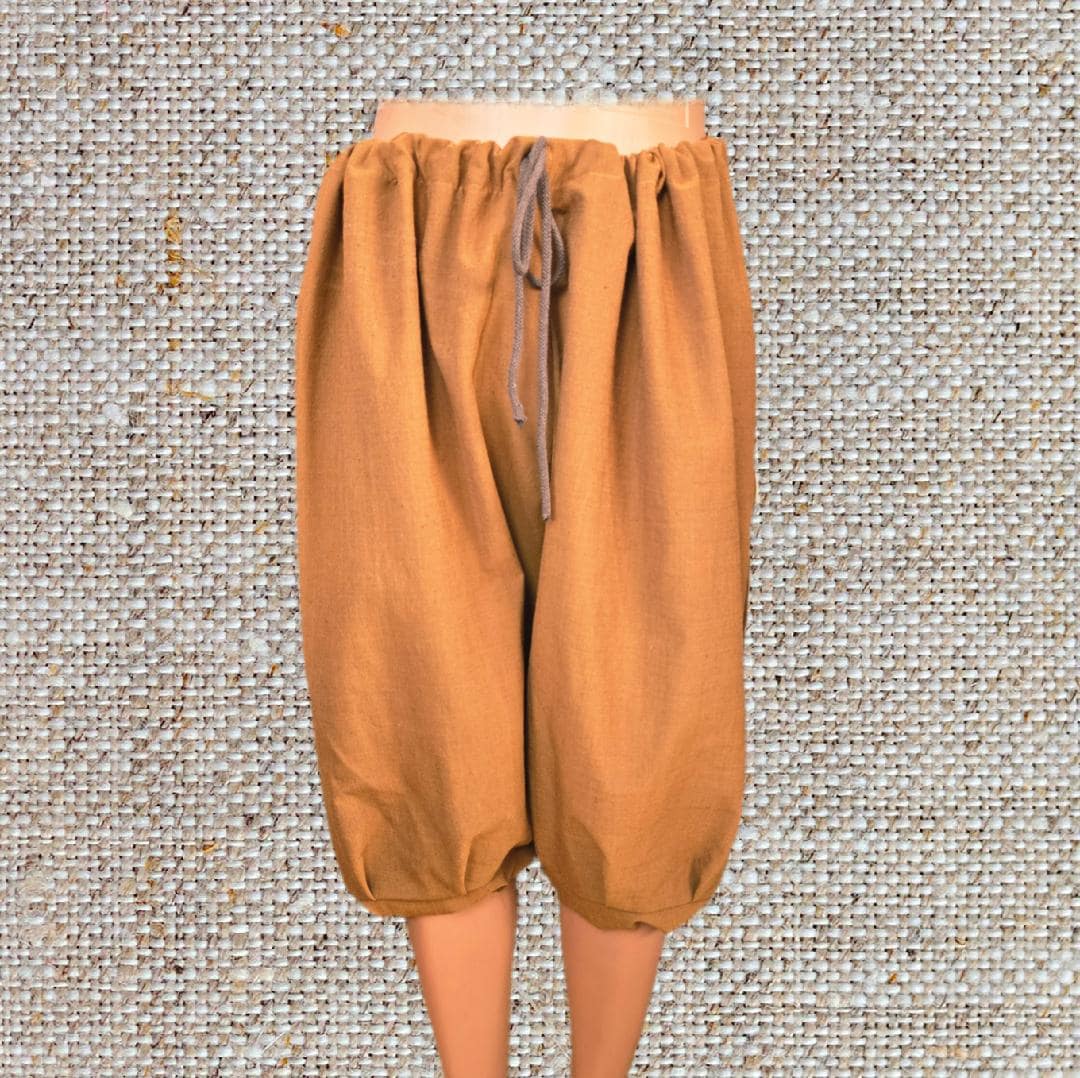 Short Linen Baggy Galligaskins Pants Size L / XL | Viking Slavic ...