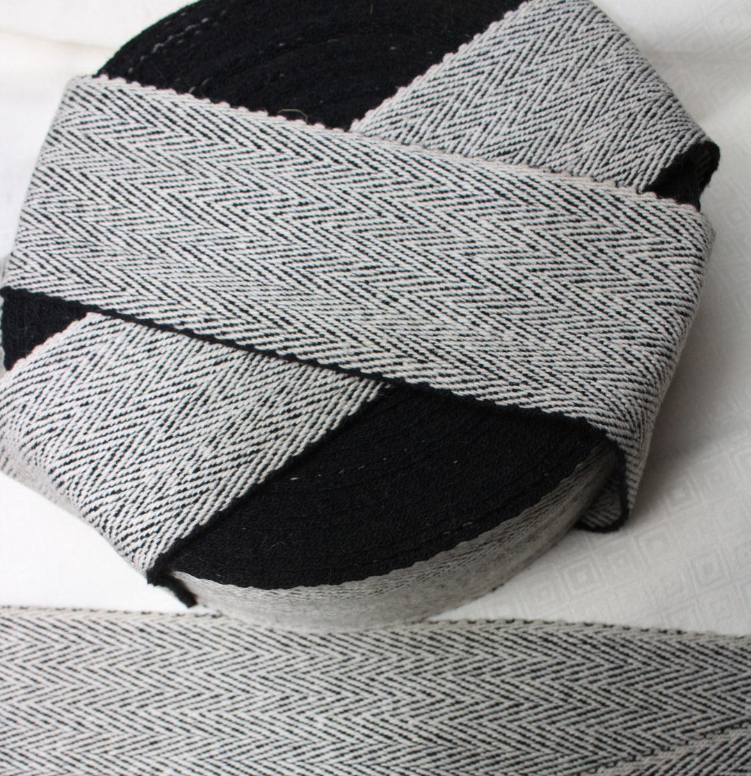 Hand-woven Band Leg Wraps Wrapper Width 8cm Herringbone White-black ...
