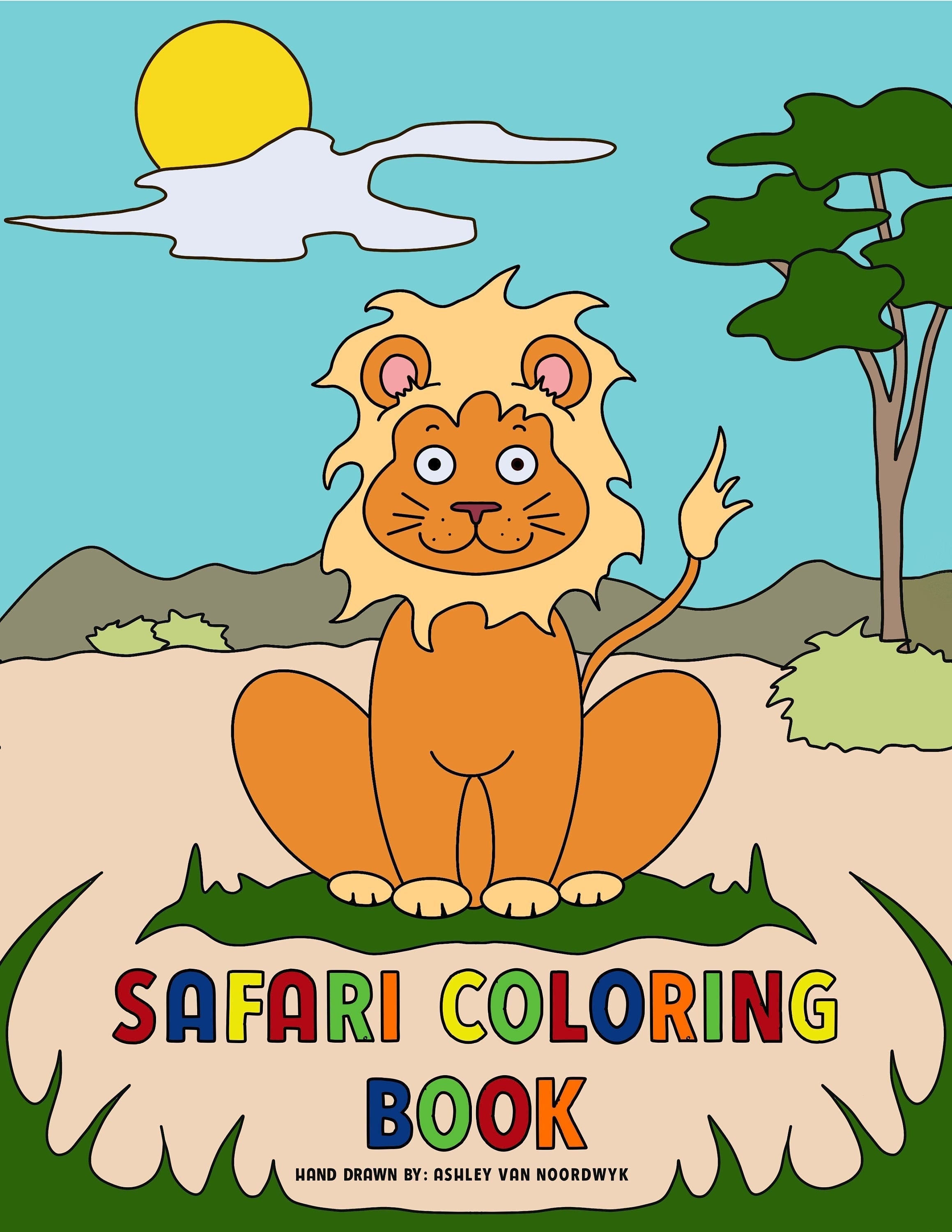 SAFARI COLORING BOOK, Digital Coloring Book, Safari Jungle Coloring ...