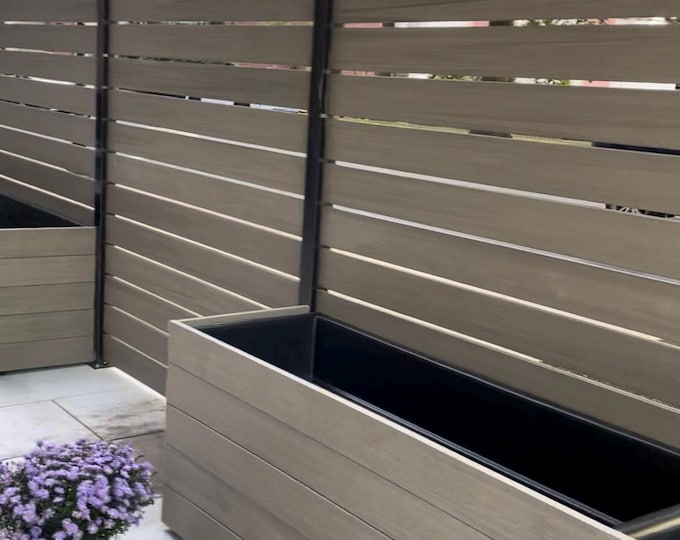 Composite Screen Planter With Trellis Screen, Garden Screen Planter ...