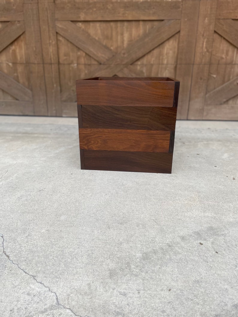 Modern Ipe Wood Cube Planter – Architectural Indoor & Outdoor Planter ...