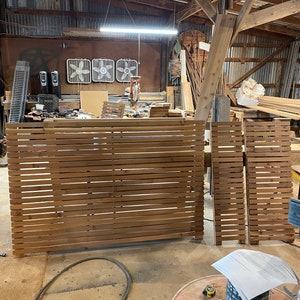 Western Red Cedar Modern Slatted Trellis, Screen Wall, Modern Screen ...