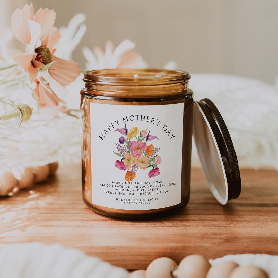 Happy Mother's Day Candle, Mother's Day Gift Idea, Special Mother's Day ...