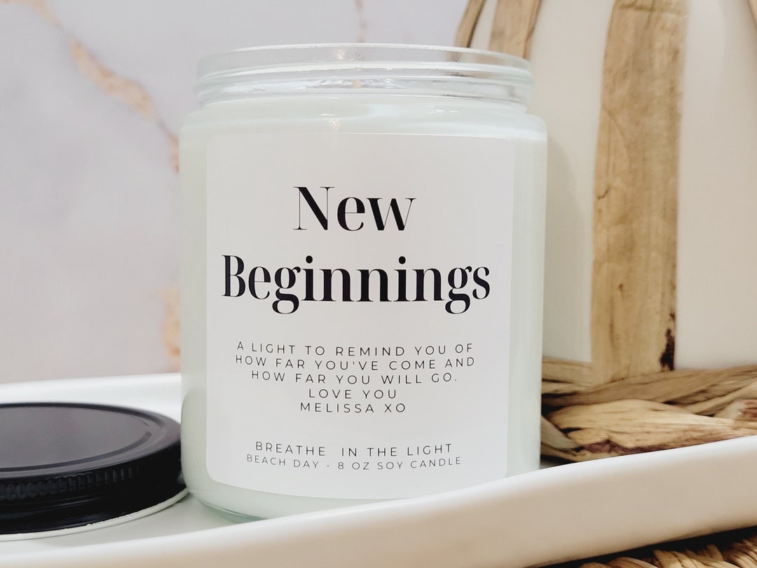 New Beginnings Candle Gift for Her, New Chapter Gift, Job Promotion ...