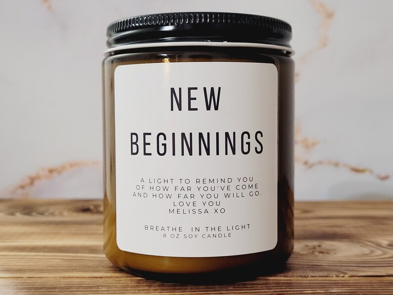 New Beginnings Candle Gift for Her New Chapter Gift Job - Etsy