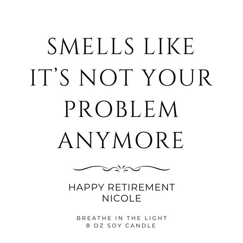 Retirement Gift Candle for Coworker, Funny Office Farewell Gift, Boss ...