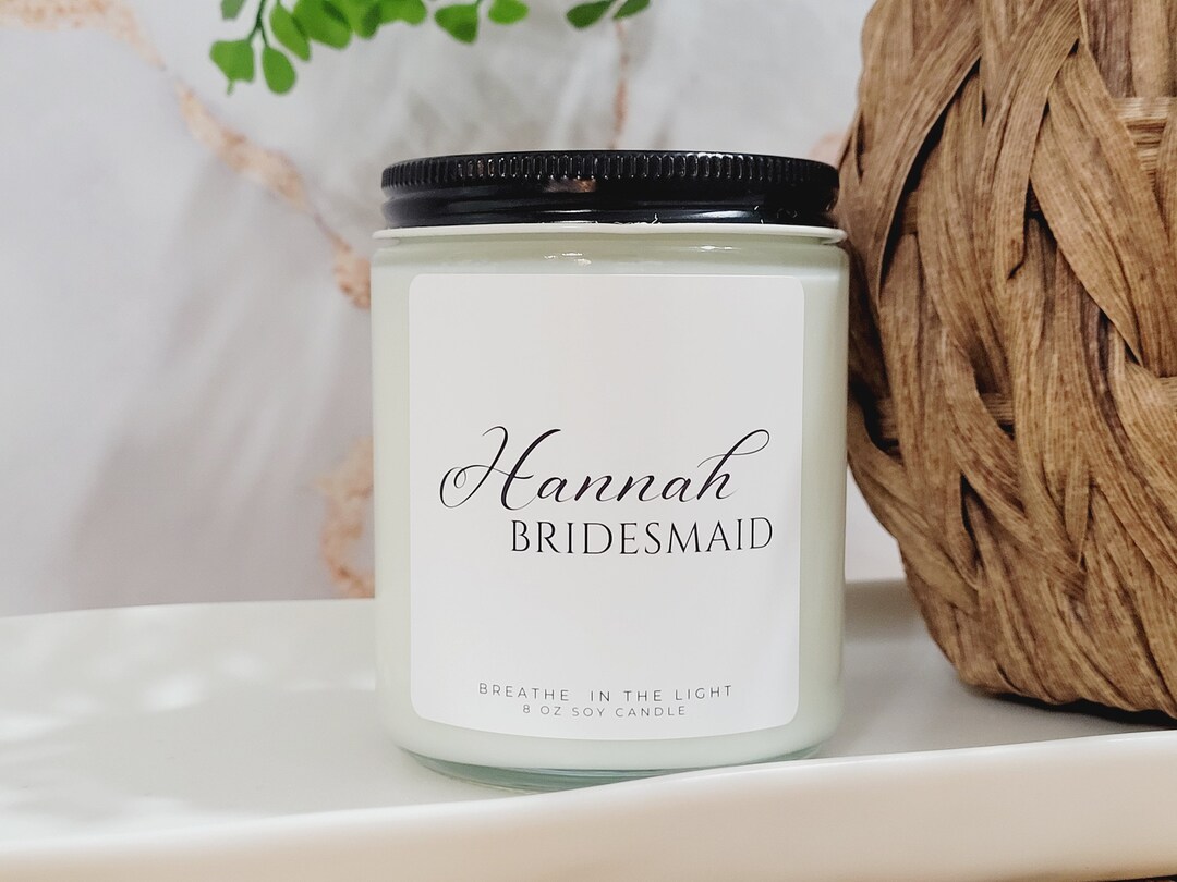 Personalized Bridesmaid Proposal Candle Bridesmaid Gift for - Etsy Canada