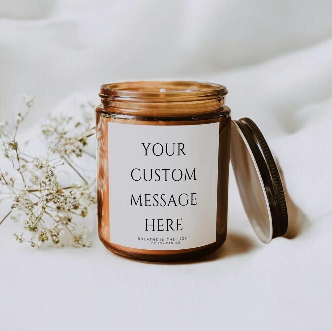 Custom Message Soy Wax Candle Gift - Etsy