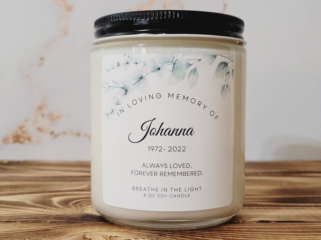 Memorial Candle in Loving Memory Candle Sympathy Gift - Etsy