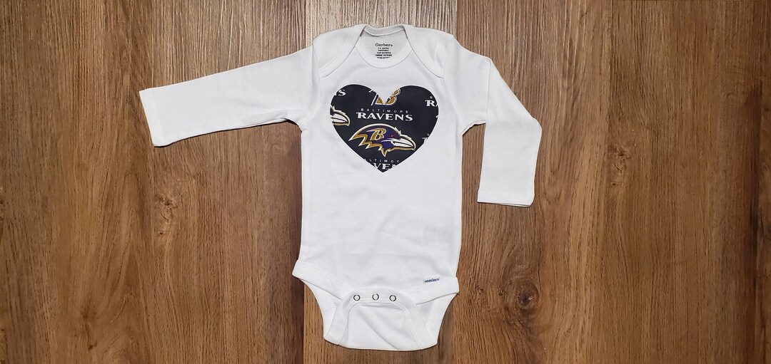 Baltimore Ravens Heart Onesie - Etsy