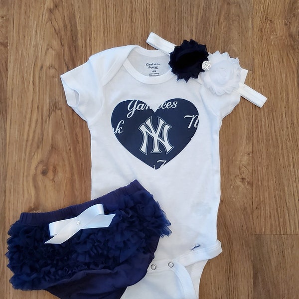 Yankees Baby Girl - Etsy