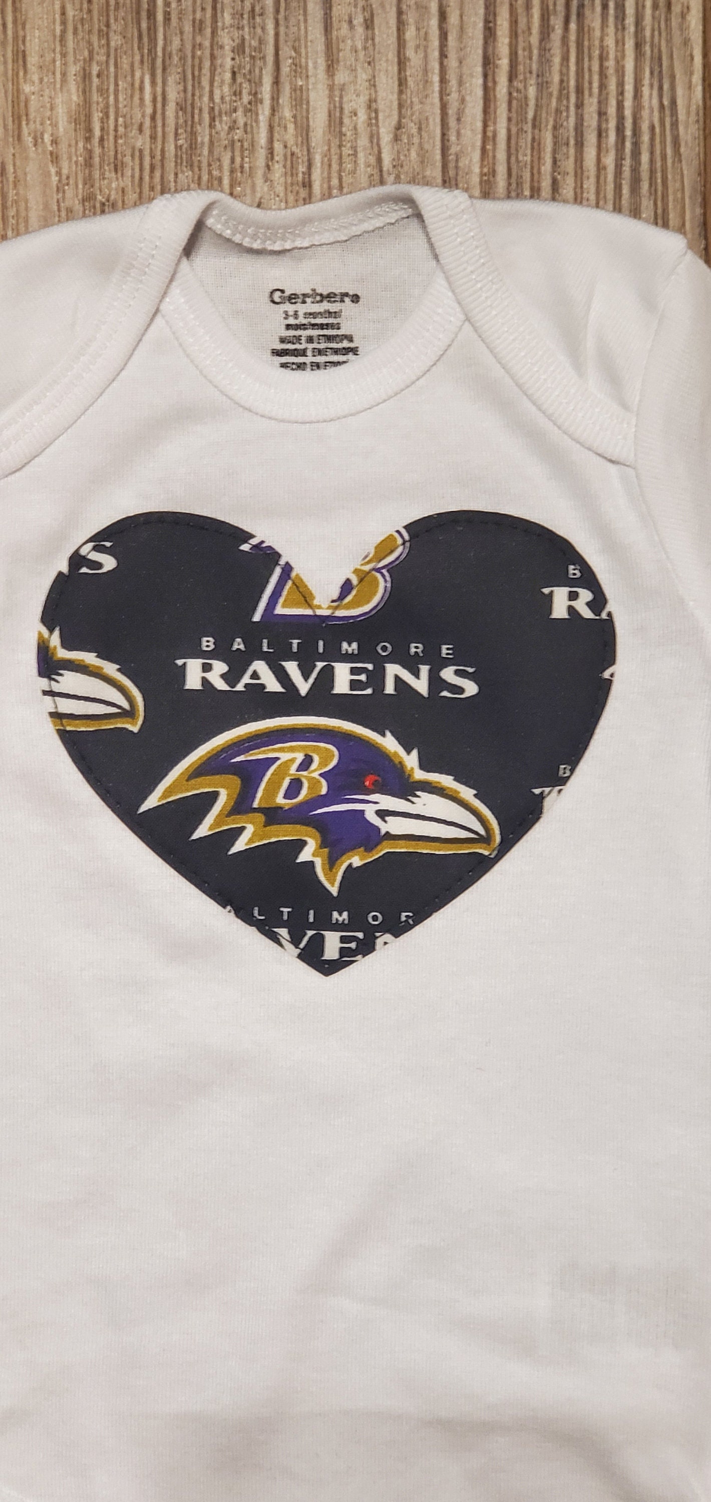 Baltimore Ravens Heart Onesie - Etsy