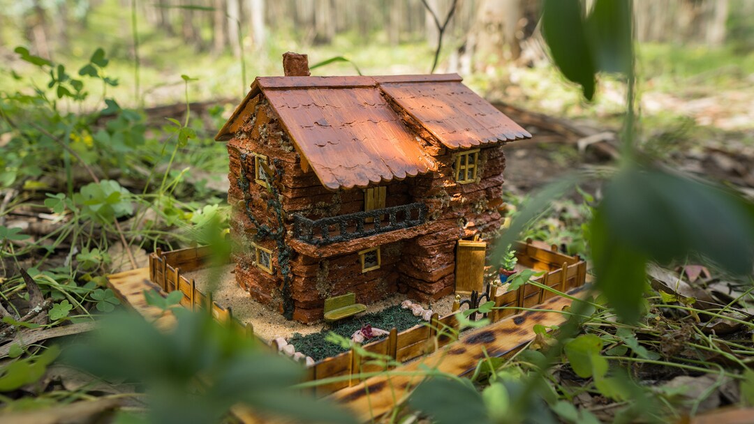 Brick House Diorama Rustic, Handmade, Upcycled, DIY, Repurposed - Etsy