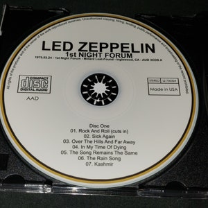 Led Zeppelin Live 3 CD Set Mike Millard Lostfound 1st Night Forum ...