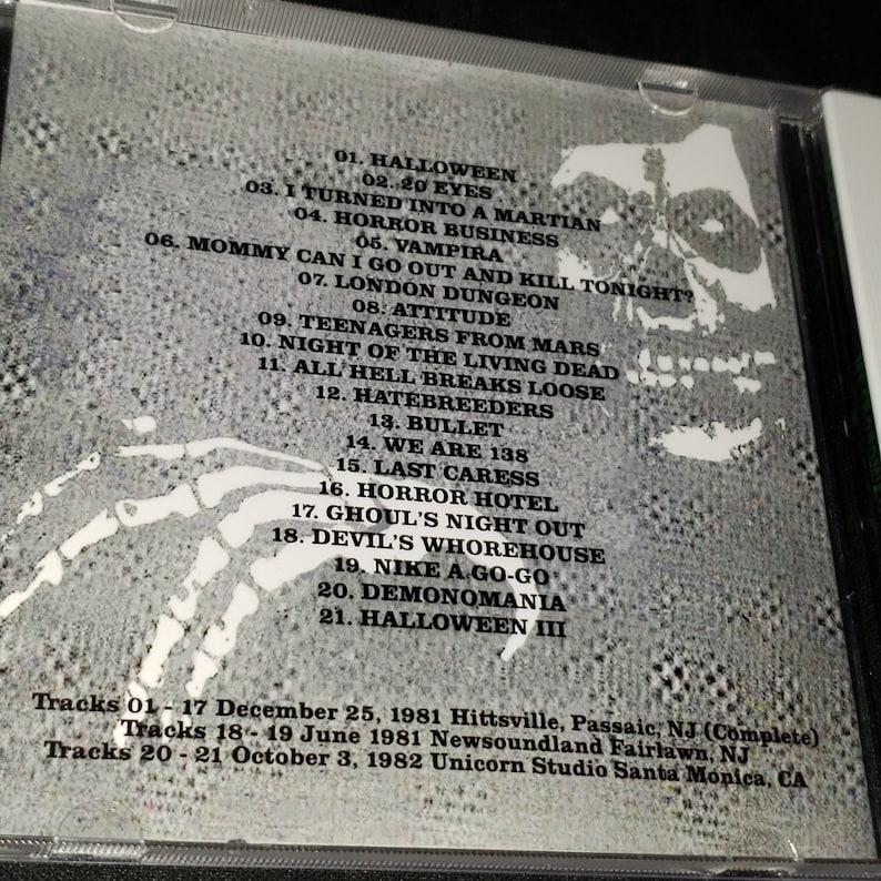 Misfits 1 CD Necronomicon Live in 1981 at Hitsville in Passaic - Etsy