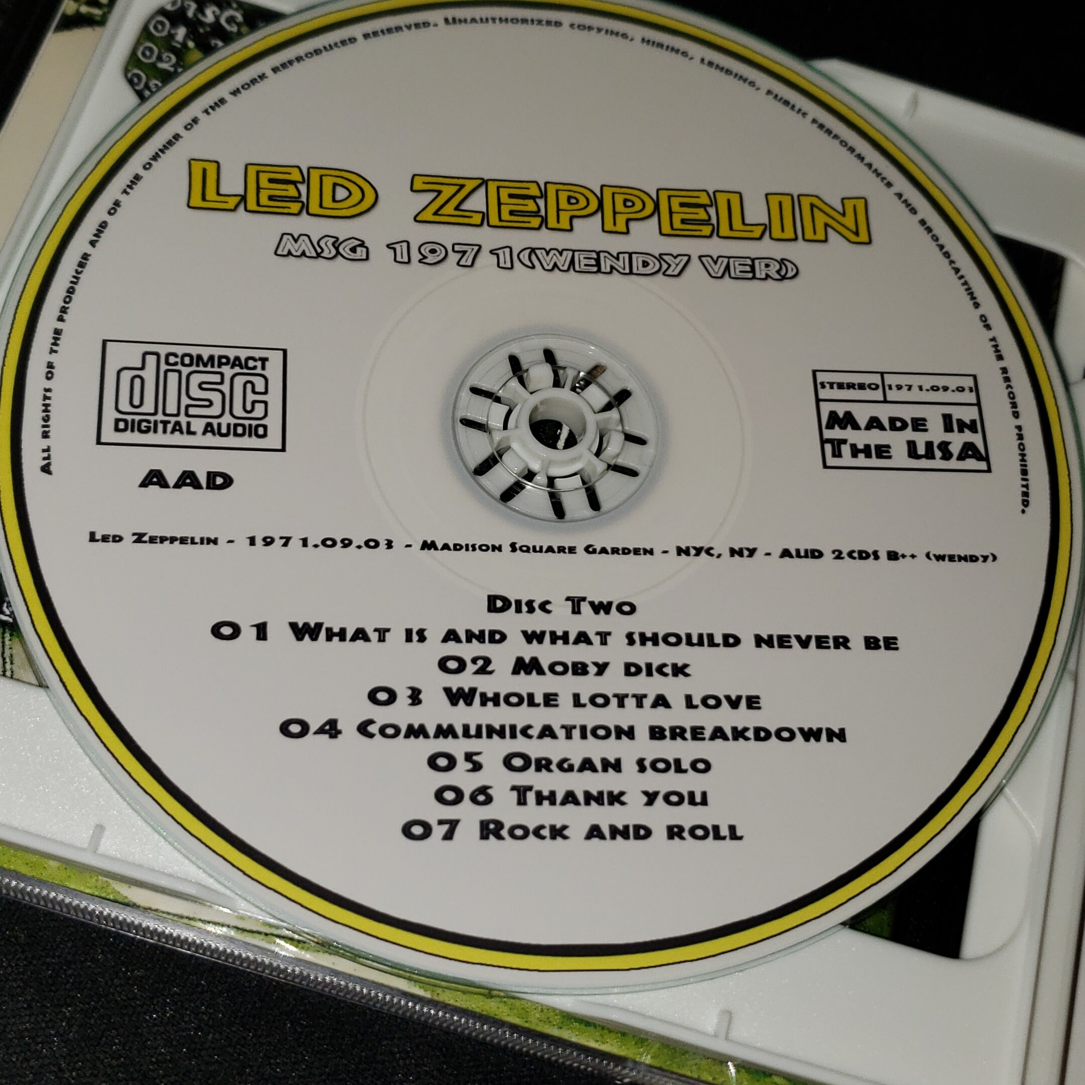 Led Zeppelin 2 CD Live in New York City at Madison Square Garden in ...